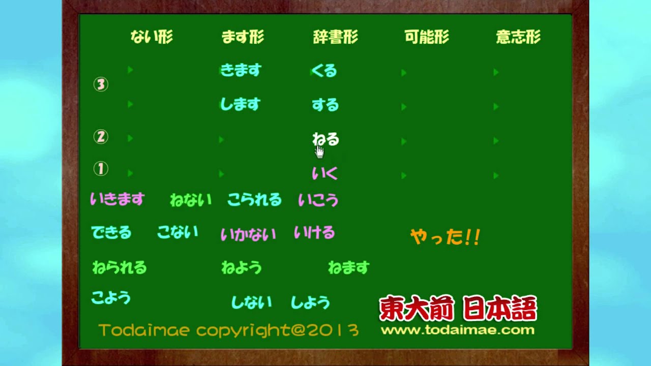 日文 ます形 辞書形 Japanese MASU form Dictionary form - YouTube