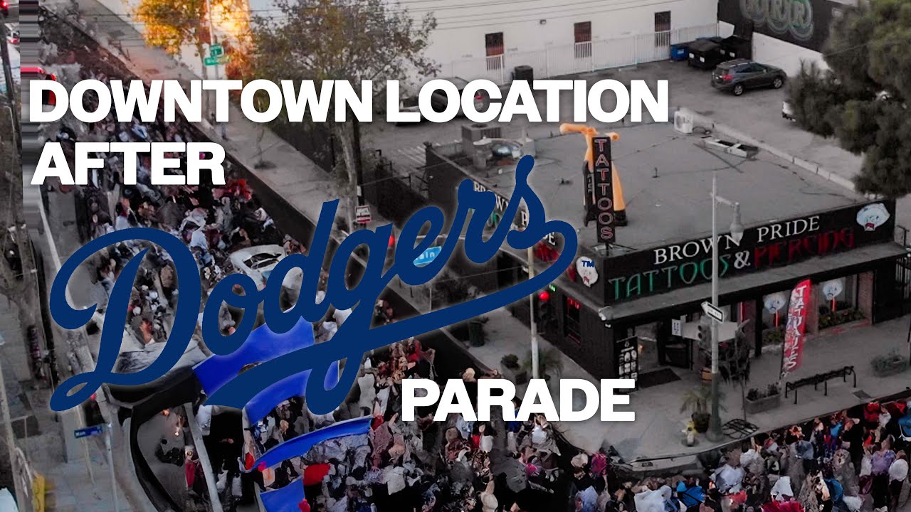 Downtown Location After the Dodgers Parade!! - YouTube