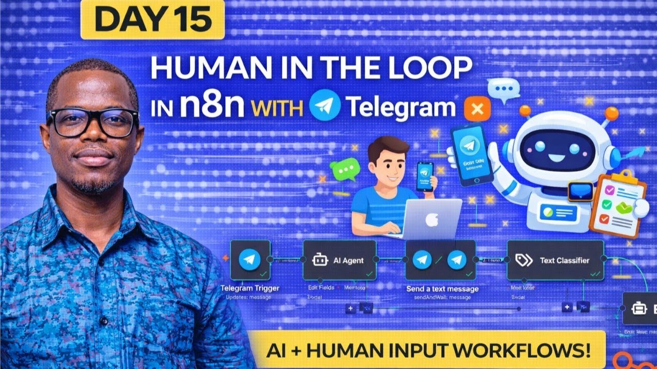 Human in the Loop Automation in n8n Using Telegram (Day 15/30) - YouTube