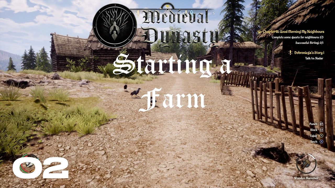 Medieval Dynasty Starting a Farm | First Harvest | Ep 2 - YouTube