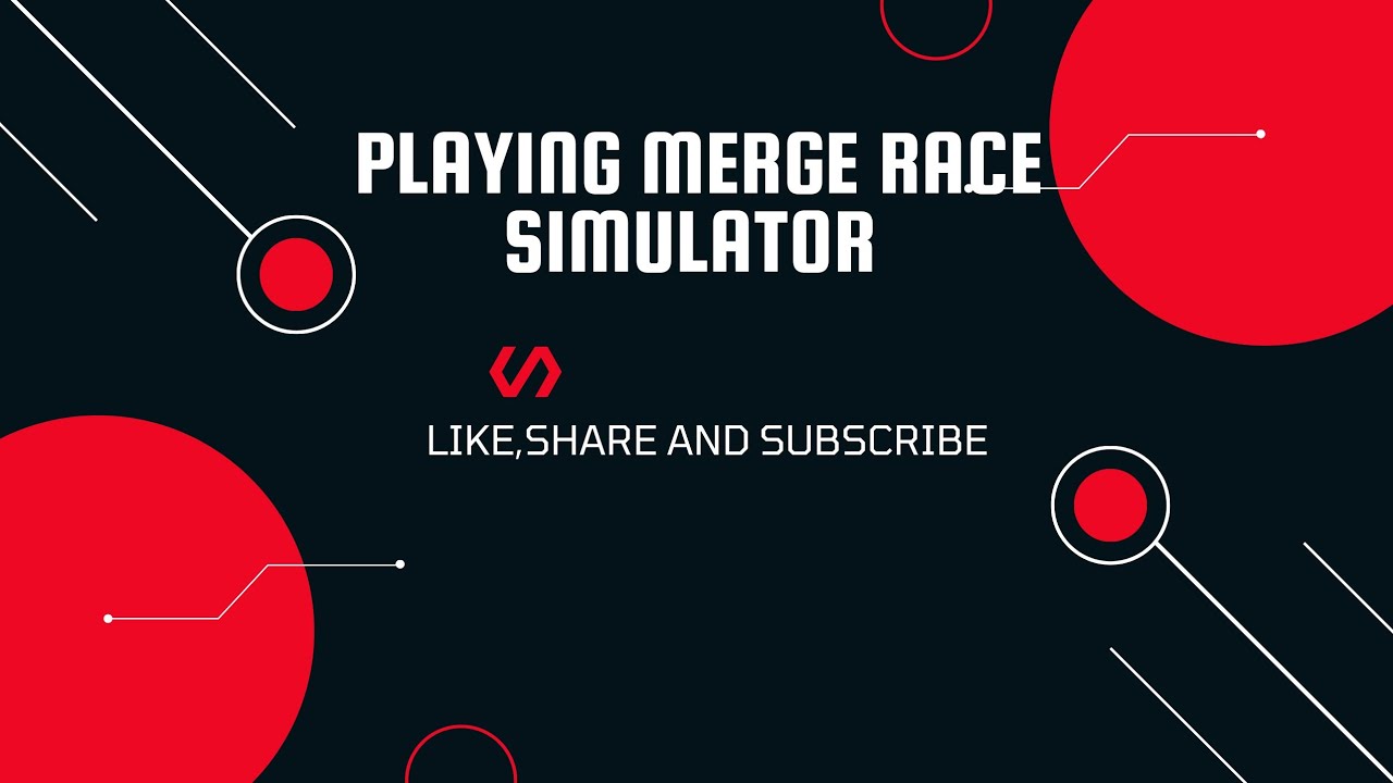 playing merge race simulator - YouTube