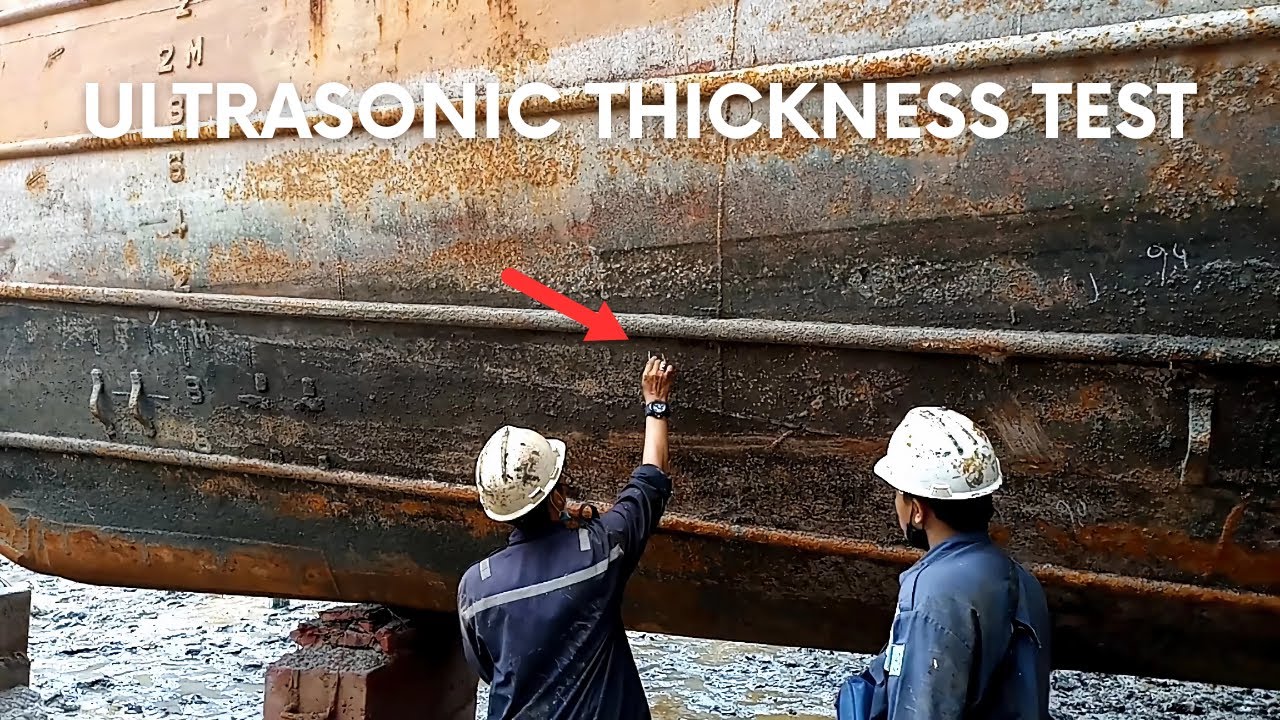 Ultrasonic Thickness Test On KM. Surya Persada Ship (Part 1) - YouTube