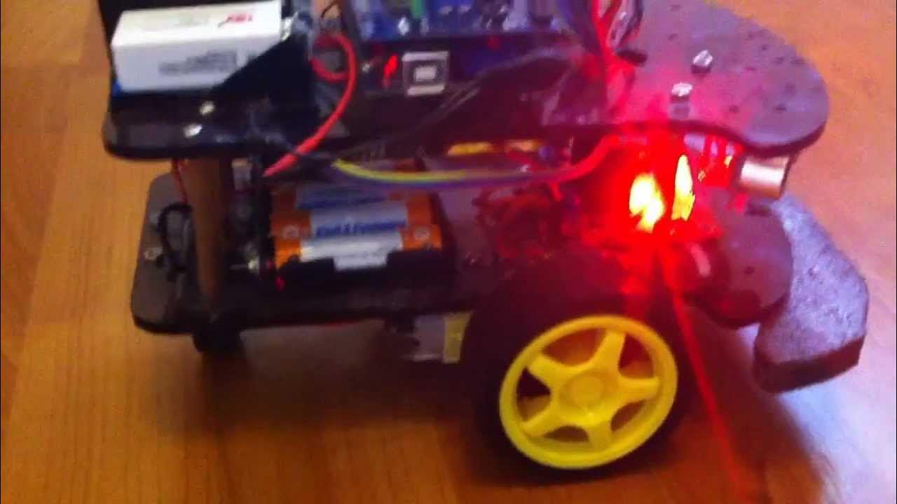 Arduino 2WD robot remote control and self-navigating demonstration ...