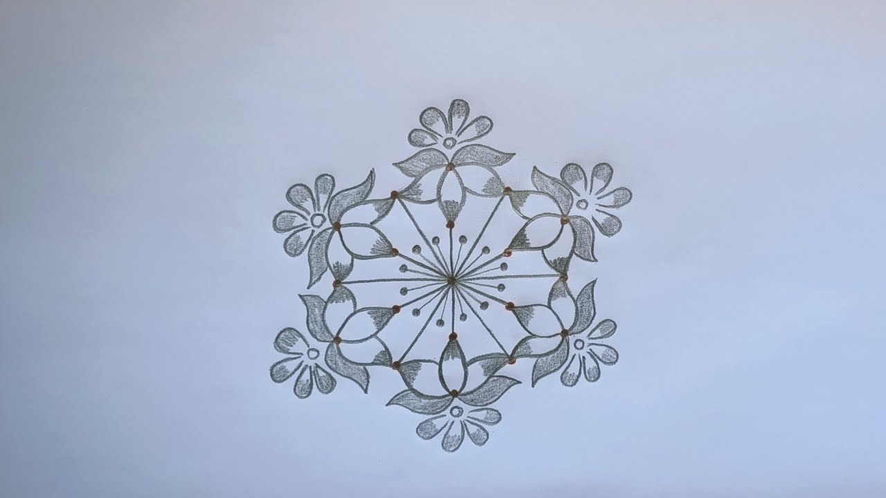 Very Beautiful and Easy Flower Kolam Design 5×3 🌺Maasi Madham Easy ...