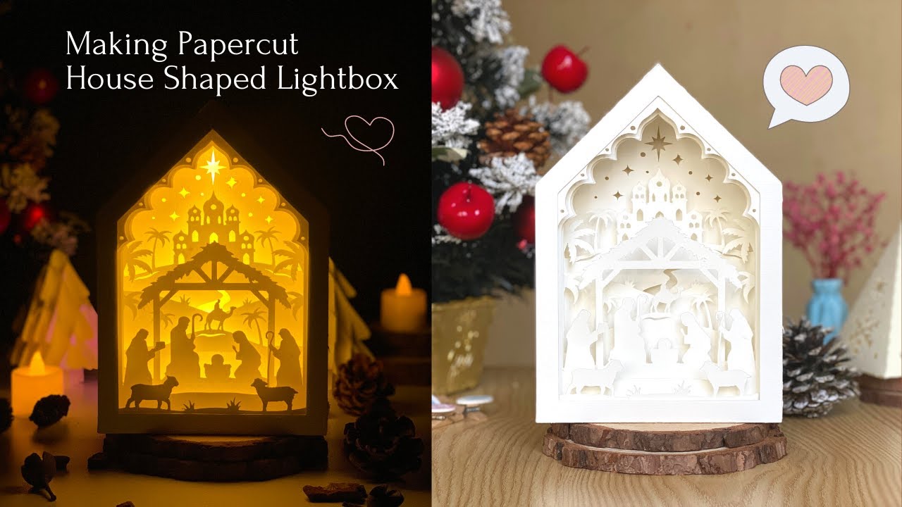 How To Make A Christmas Gift Decoration - Papercut House Shaped ...