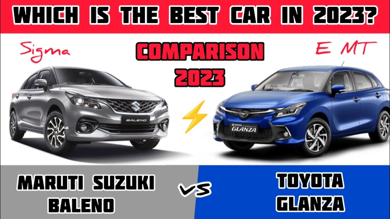 maruti baleno vs toyota glanza 2023 | base model Full Comparison| Price ...