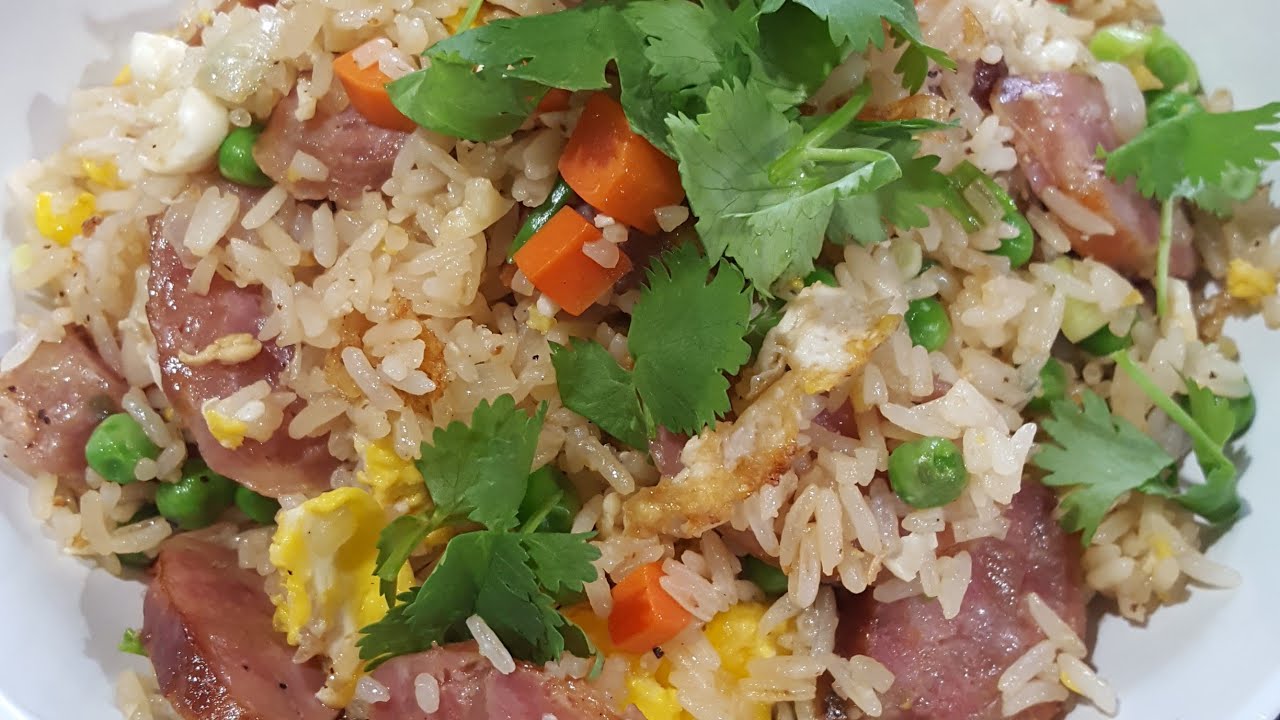 How to make Lao Sausage Fried Rice | Lao Food - YouTube