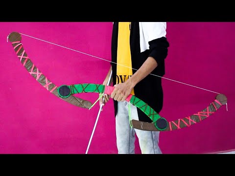 How to build a Powerful Bow and Arrow | Cardboard DIY
