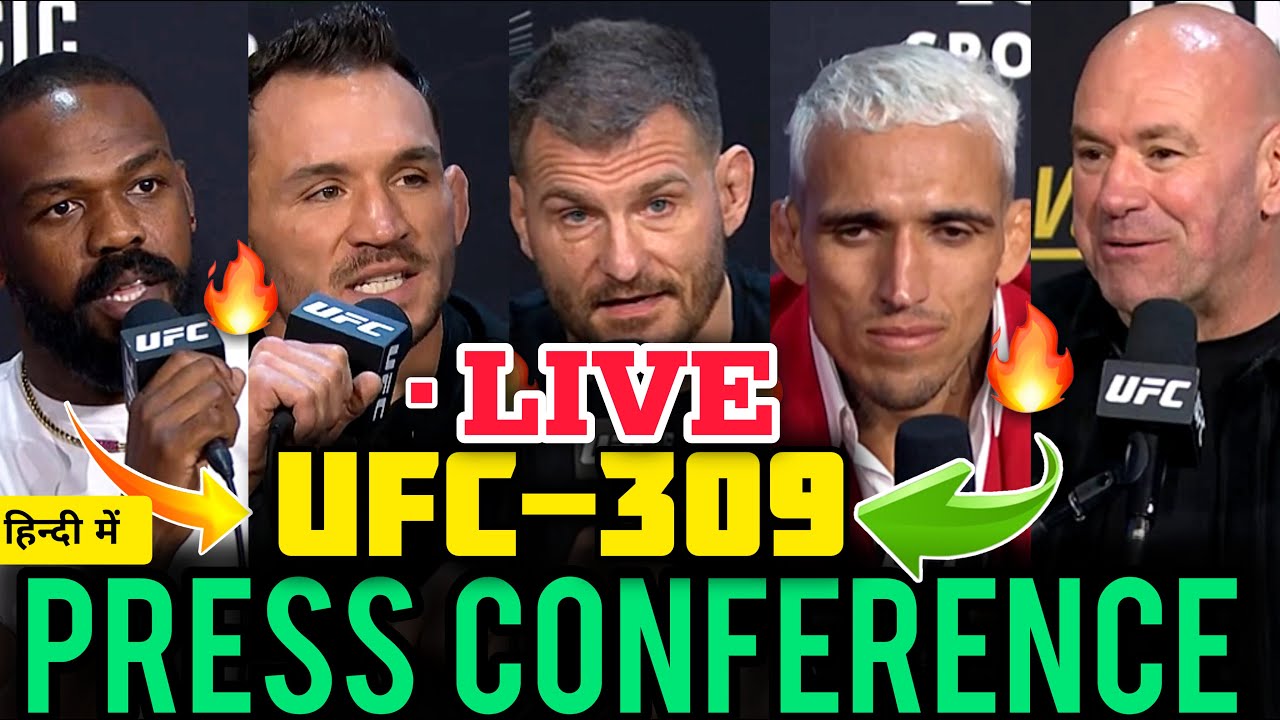 THE😱BIGGEST🔥FIGHT OF THE YEAR! UFC 309 Media Day Live:Jones vs Miocic ...
