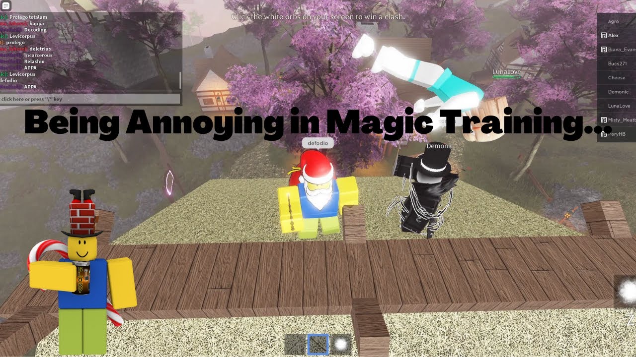 Being Annoying in Roblox Magic Training - YouTube