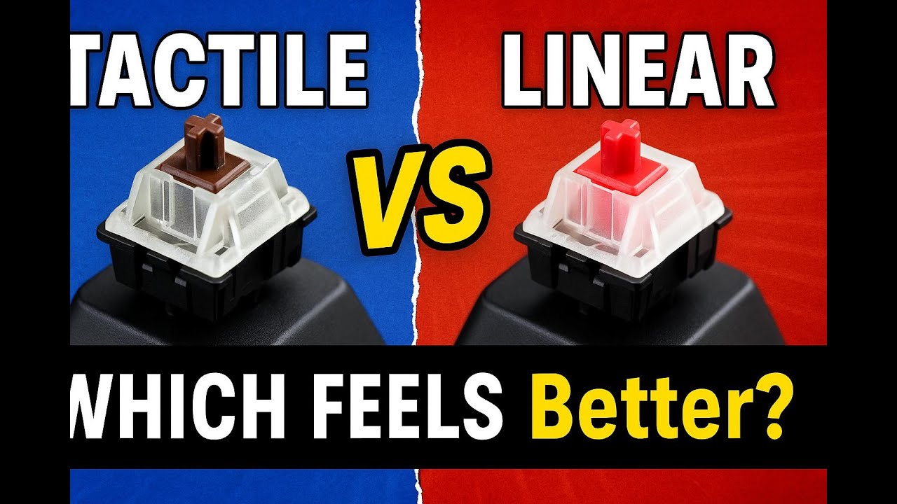 Tactile vs Linear switches in mechanical keyboard. Sound comparison ...
