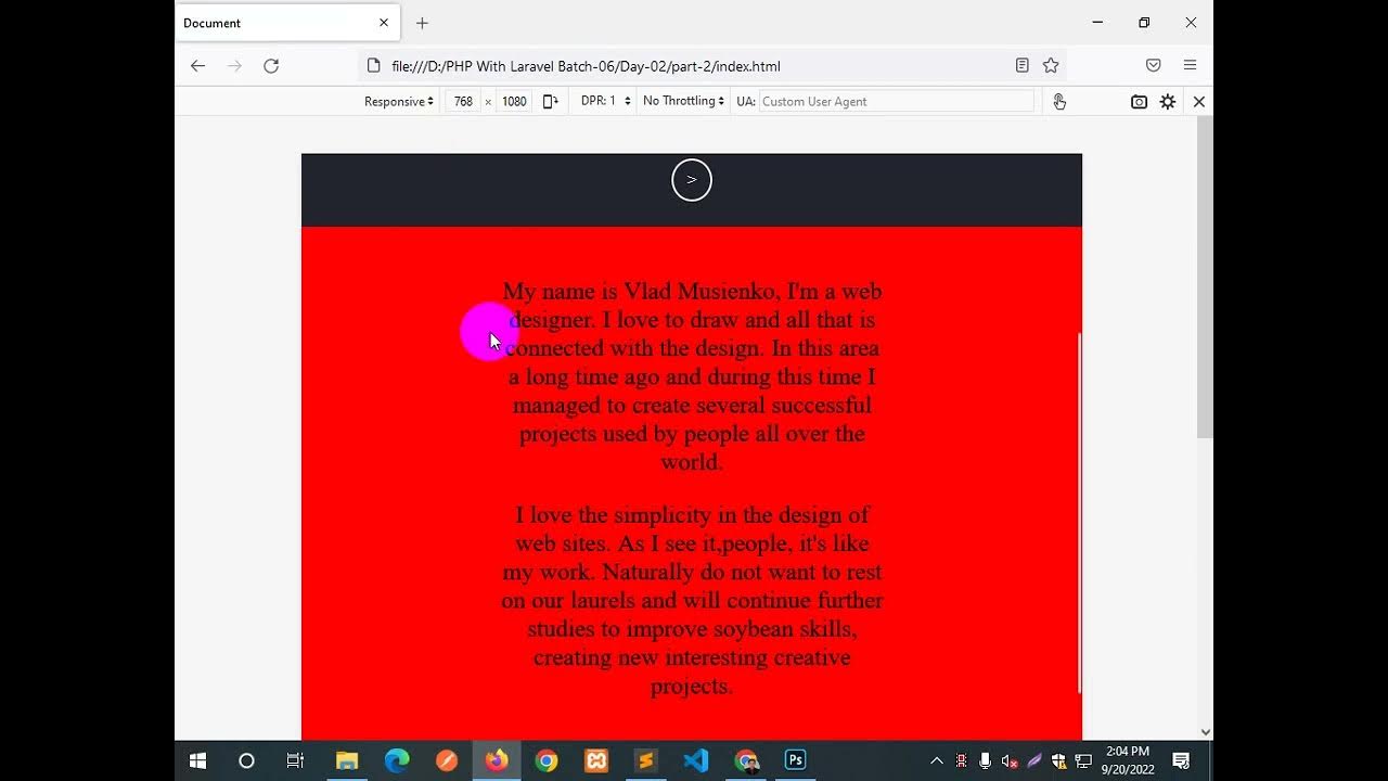 PHP With Laravel Framework(SEIP Project) [Day-03 second PSD] - YouTube