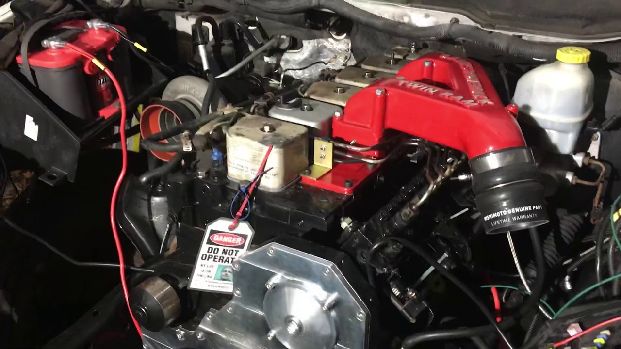 2006 Ram Mega cab 12v Cummins swap first start. - YouTube