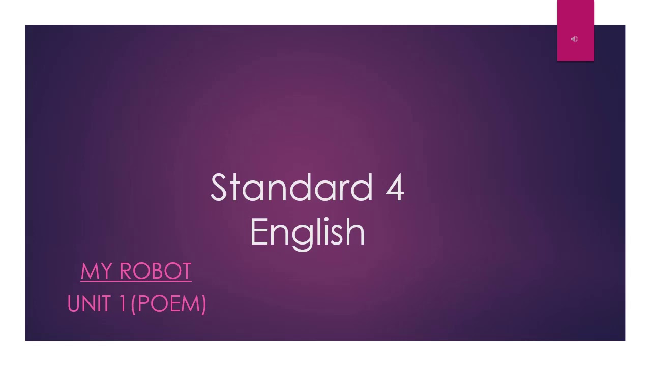 Samacheer kalvi | Class 4 | My Robot Poem - YouTube