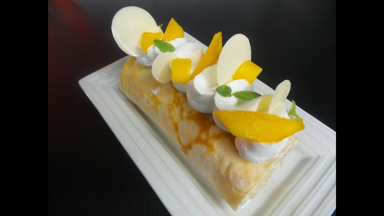Mango Crepe Roll - YouTube