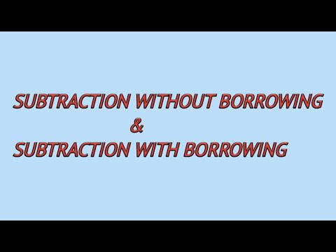 Subtraction || Subtraction Without Borrowing || Subtraction With ...