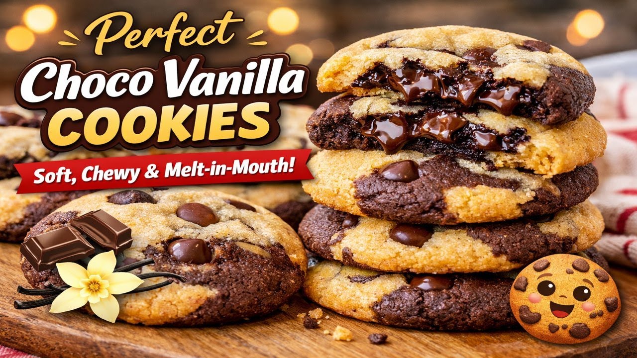 Perfect Choco Vanilla Cookies 🍪 | Soft, Chewy & Melt-in-Mouth Recipe ...