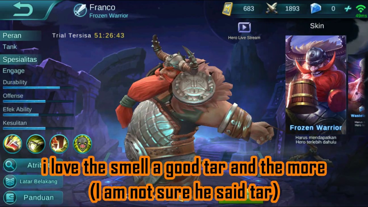 Mobile Legends All Hero Selection Dialog - YouTube