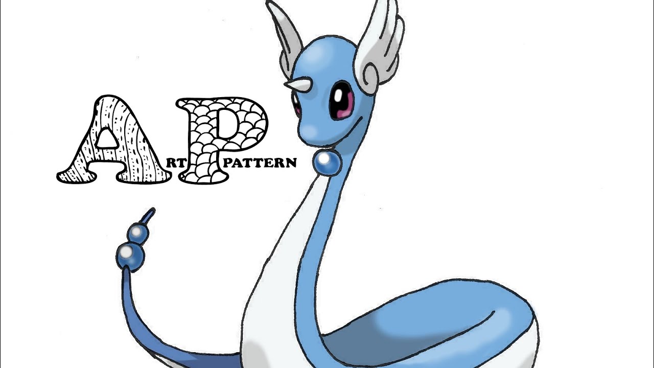 How to Draw Pokemon - Dragonair 0148 | Art Pattern - YouTube