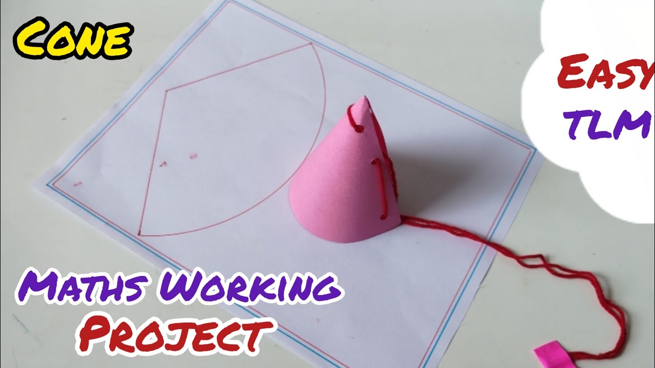 3d Cone Pull Up Shape Maths Working Model/ Maths Exhibition Project ...