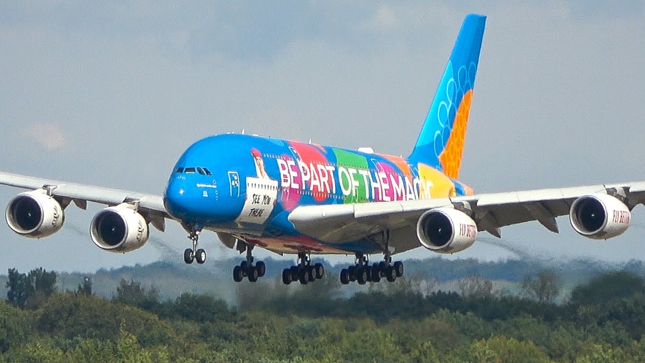 AIRBUS A380 in SPECIAL COLOURS WITH NEW TITLES! - A380 Landing ...