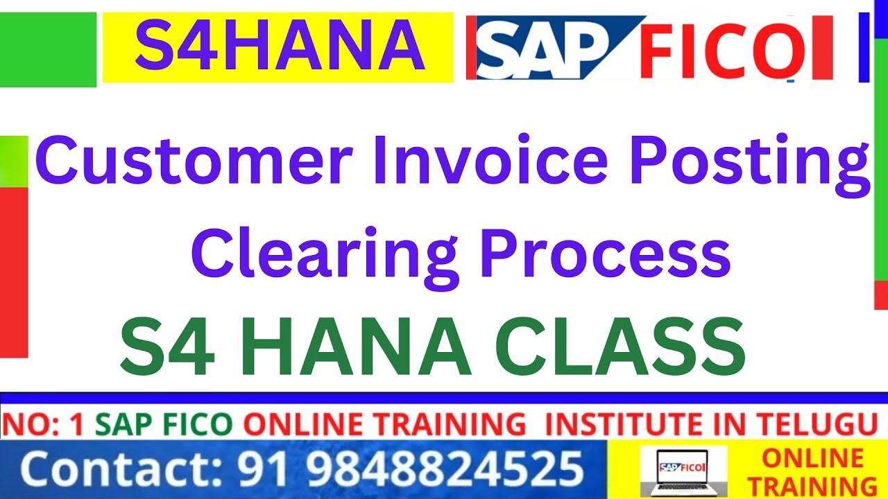 SAP FICO S4 HANA Customer Down Payment - Customer Invoice Posting ...