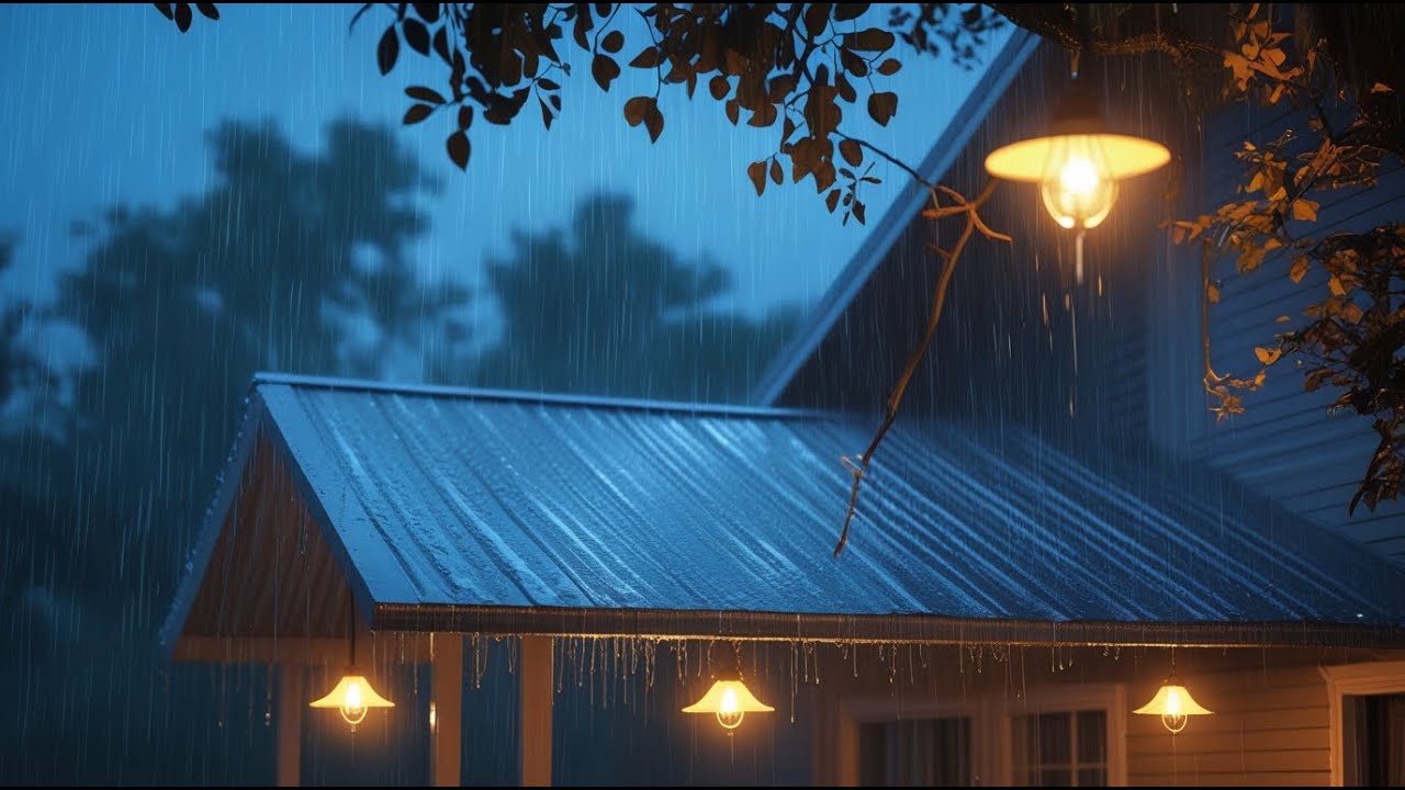 Instant Sleep with Real Rain Sounds and Torrential Rain on Tin Roof ...