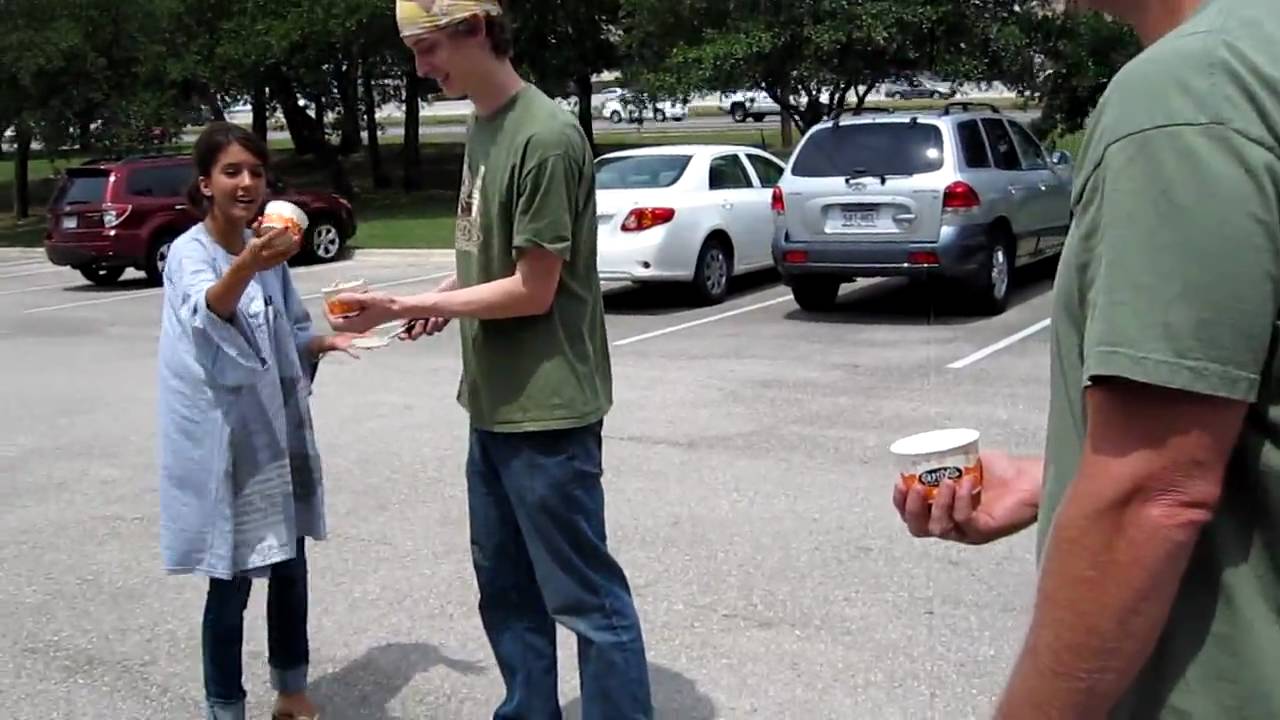 Intern Sarah Catching Ice Cream - YouTube