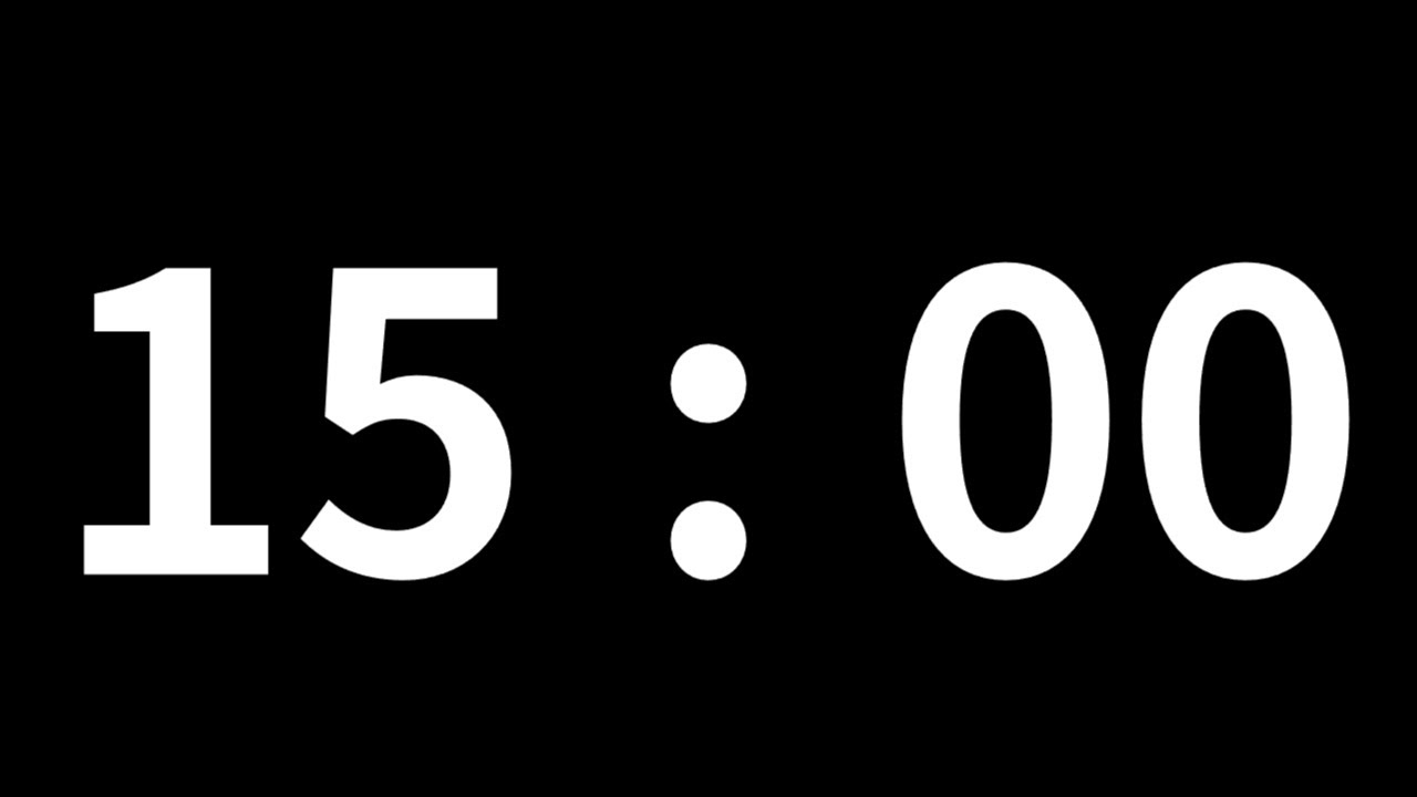 15분 타이머 15minute timer 900 second timer - YouTube