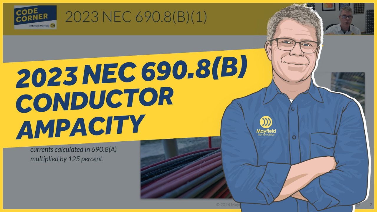 2023 NEC 690.8(B) - Conductor Ampacity - YouTube