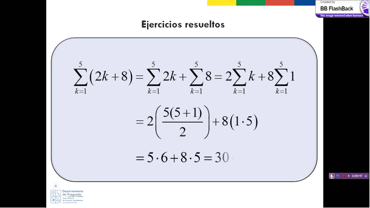 Sumatorias y sus propiedades - YouTube