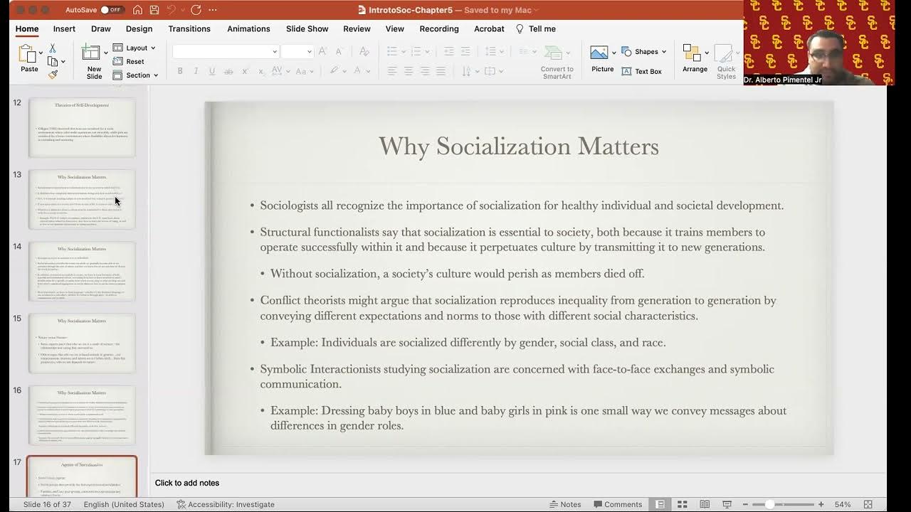 Introduction to Sociology: Chapter 5-Socialization - YouTube