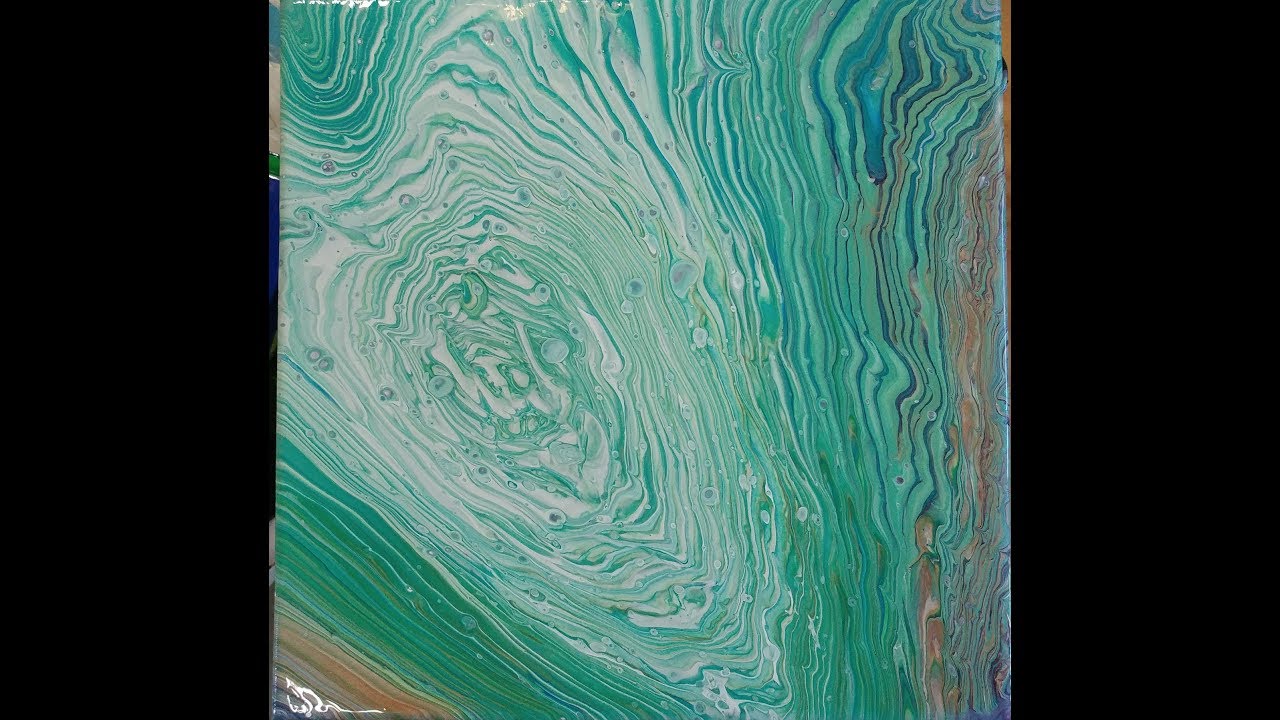 Acrylic Pouring - Tree Ring Technique - YouTube