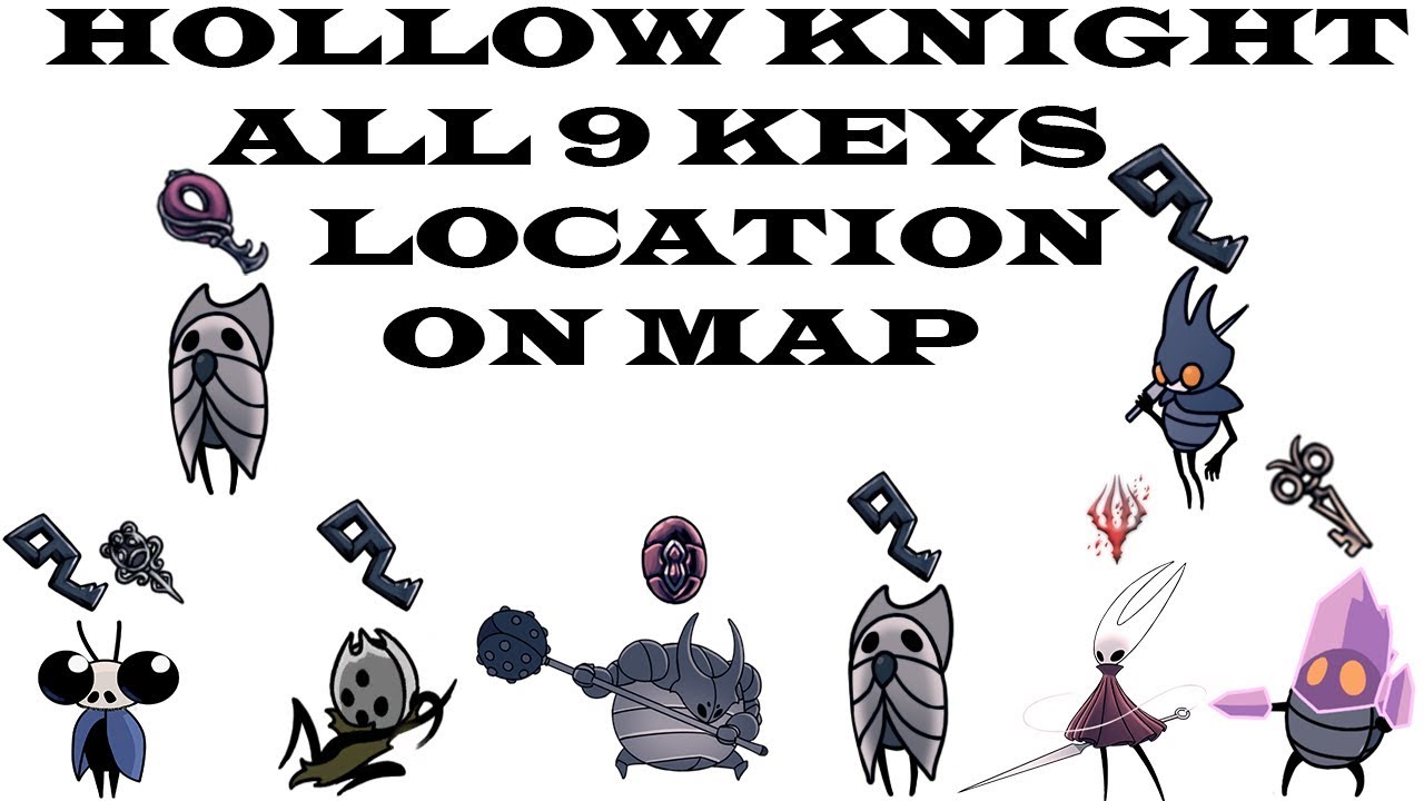 All 9 keys location on map , Hollow knight godmaster dlc updated - YouTube
