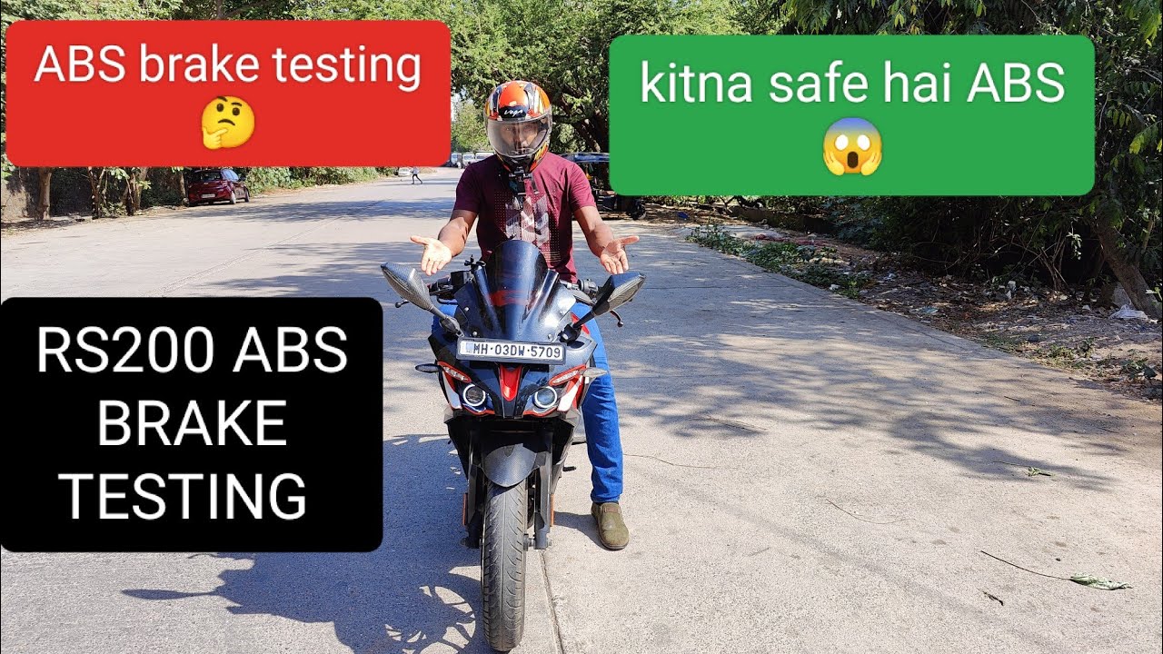 ABS break test kitna safe he🤔?? Abs testing on 200cc bike.Pulser Rs200 ...