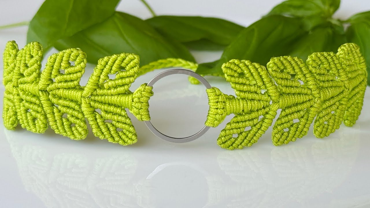 Macrame Tutorial | DIY Macrame Leaves Bracelet | How to make a bracelet | #diy #macrame - YouTube