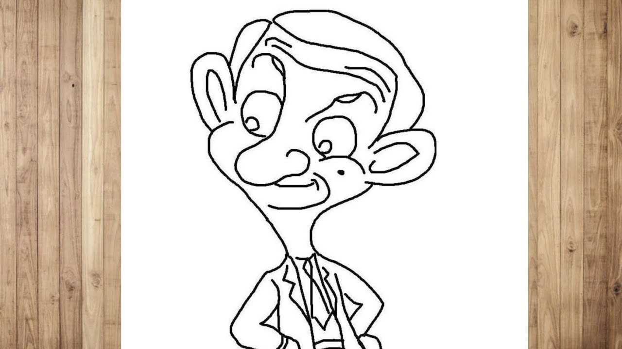 How To Draw Mr.Bean Step By Step For Beginners - YouTube