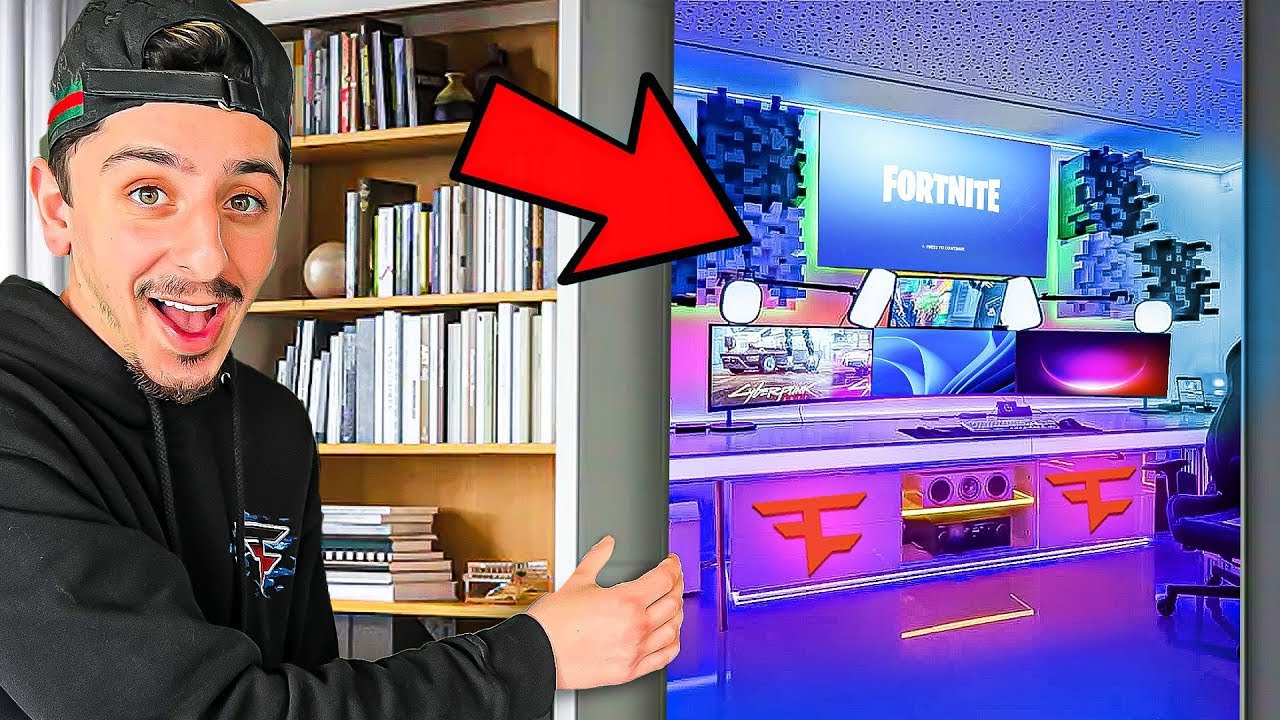 I Built a SECRET Gaming Room to Hide from All My Friends Friends - YouTube