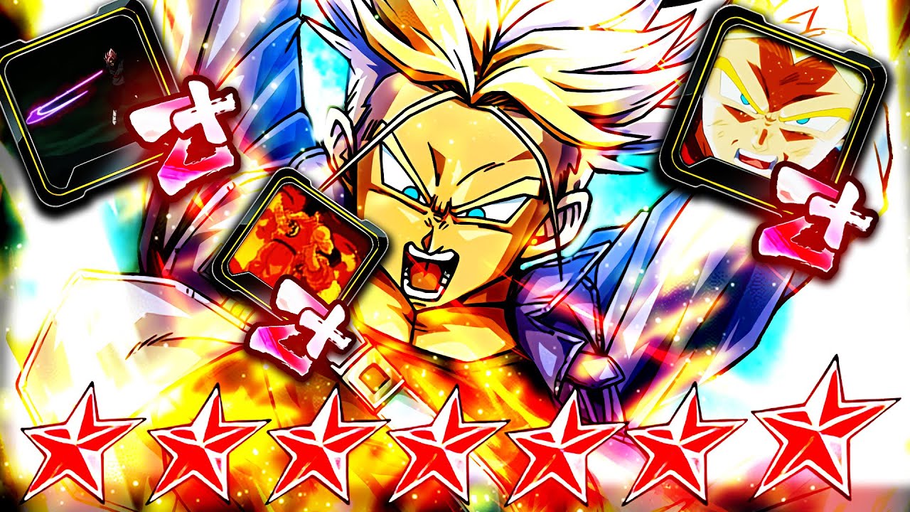 14 STAR LF DBZ FUTURE TRUNKS WITH TRIPLE PLAT EQUIPS! SECRET ROSE ...