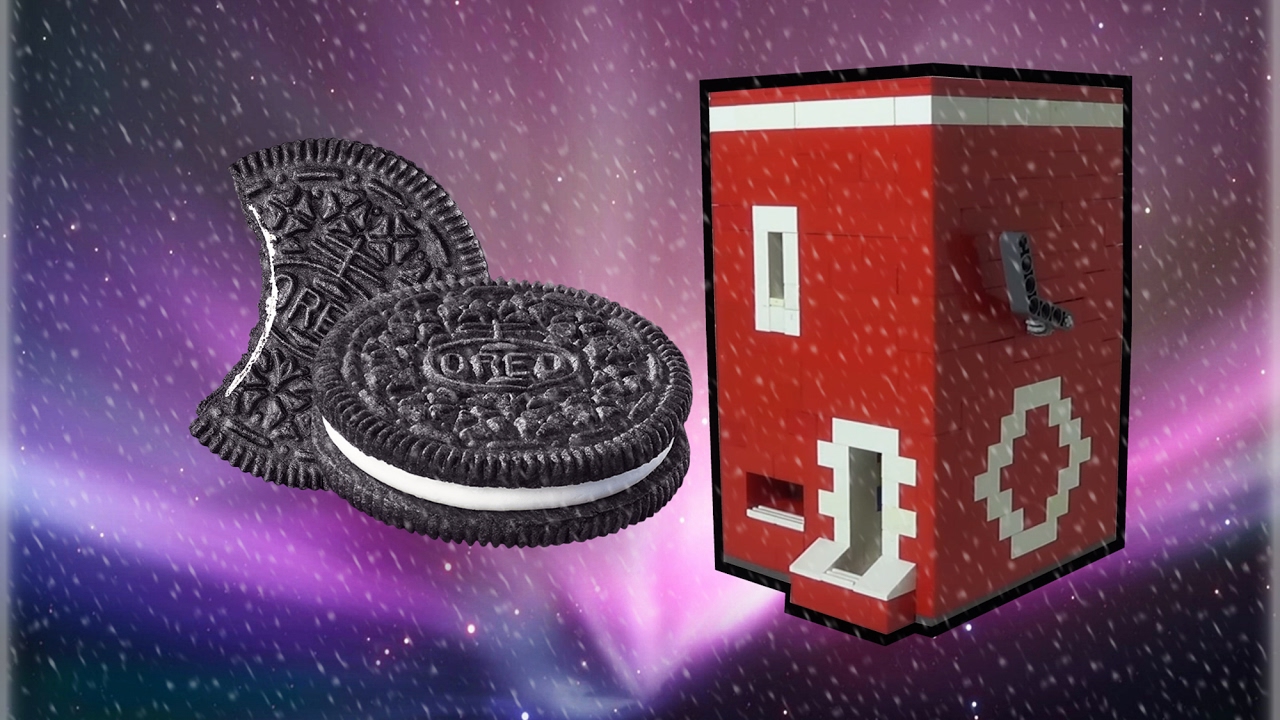 Lego Christmas Oreo Machine - YouTube