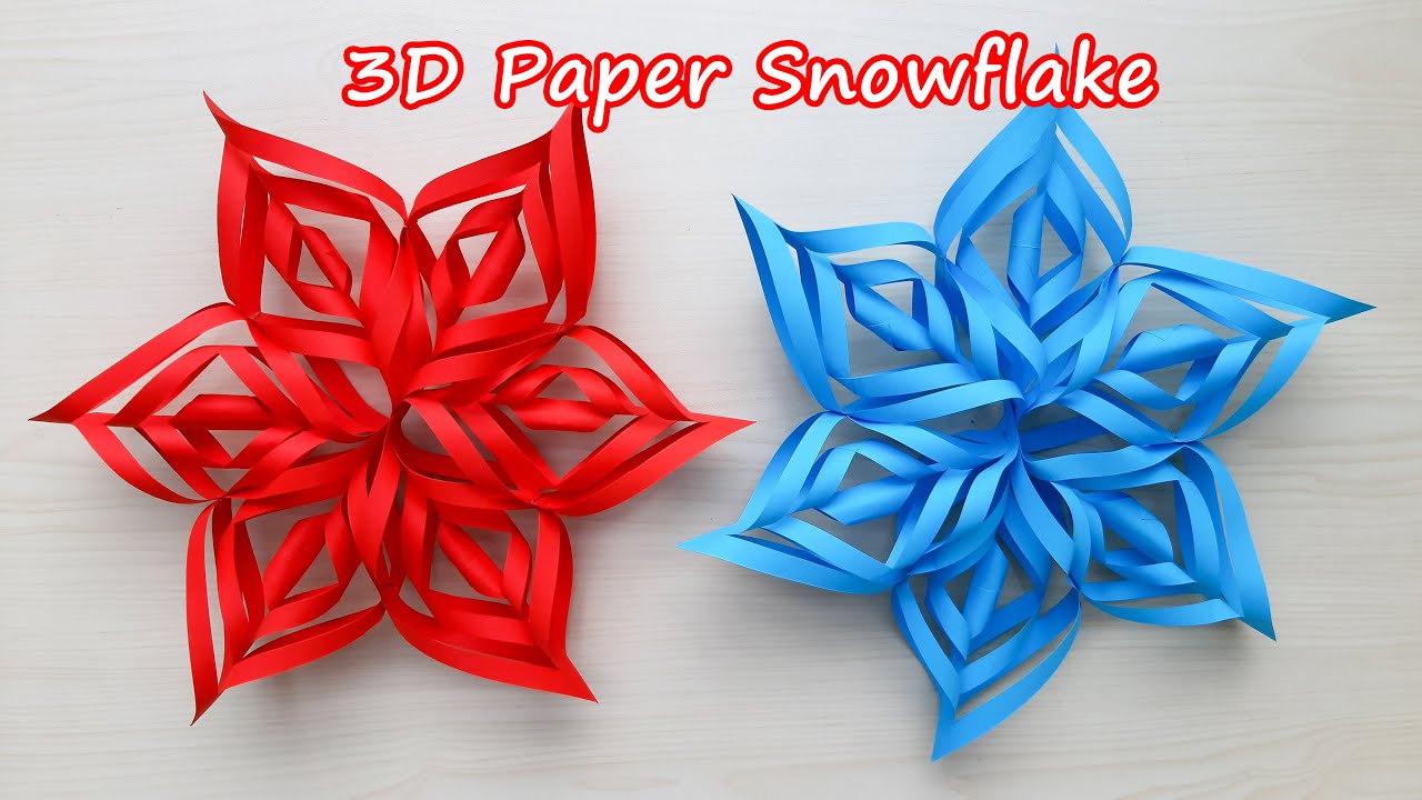 DIY 3D Paper Snowflake / DIY Christmas Decorations & Gifts / Góc nhỏ ...