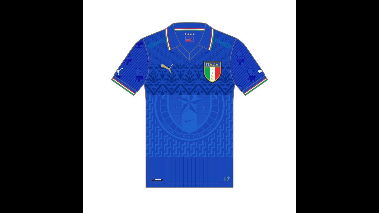 Italy National Football Team Kit History, from 1910 to present - YouTube
