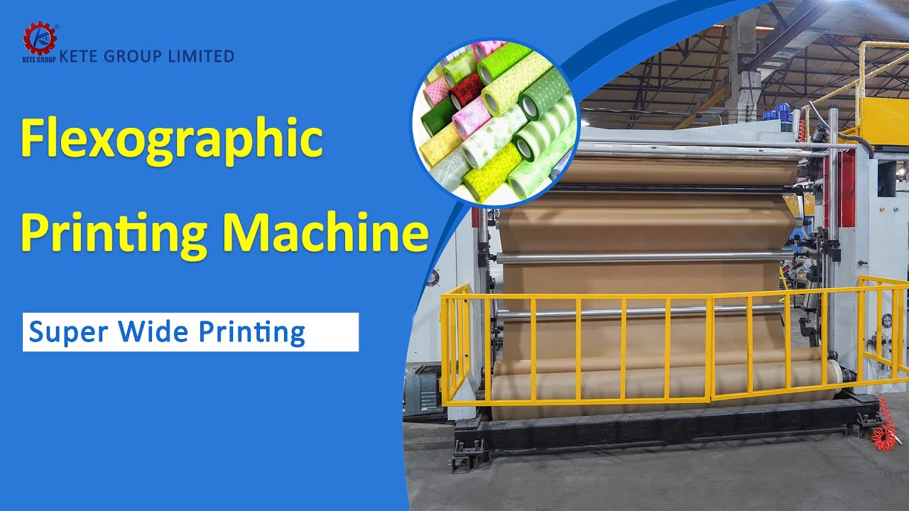 Flexographic Printing Machine for Super Wide Printing - YouTube