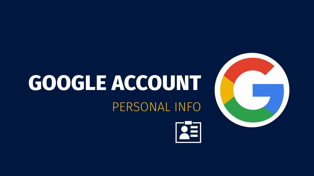 How To Change Your Google Account or Gmail Personal Information - YouTube