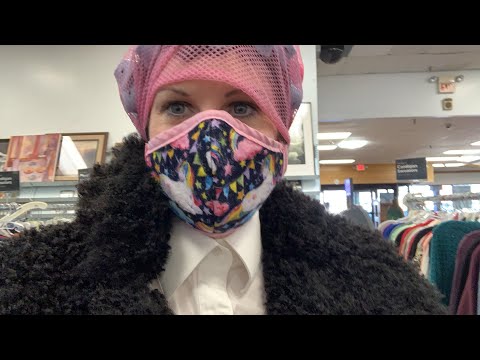 Wearing my button curlers out in public!