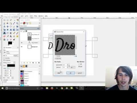 How to Add a Drop Shadow to Text with GIMP - YouTube
