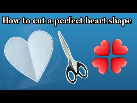#66| How to cut a perfect heart shape | paper craft ideas | paper heart ...