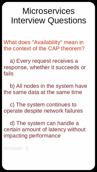 #22 #Microservices #Interview #Questions #shorts #cap_theorem - YouTube