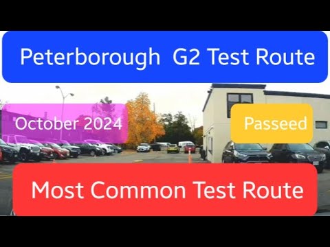 Peterborough G2 Test Route # 1 Ontario Canada | G2 Test Route from New ...