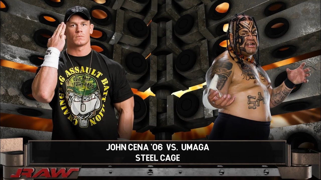 Full Match - John Cena '06 vs. Umaga: Steel Cage Match: Raw|WWE 2K23 ...
